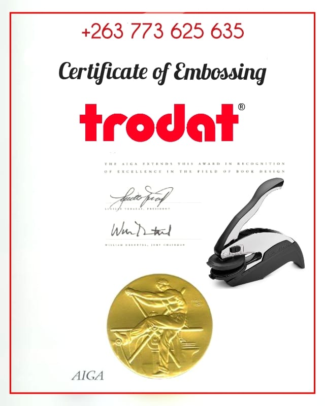 School Certificate Seal Stamp Embosser | Trodat Rubber Stamps in Zimbabwe